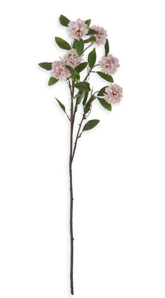 34" Pink Kerria Spray – Linen & Clove