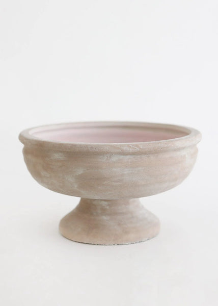 Earthy Mauve Ceramic Compote Bowl – Linen & Clove