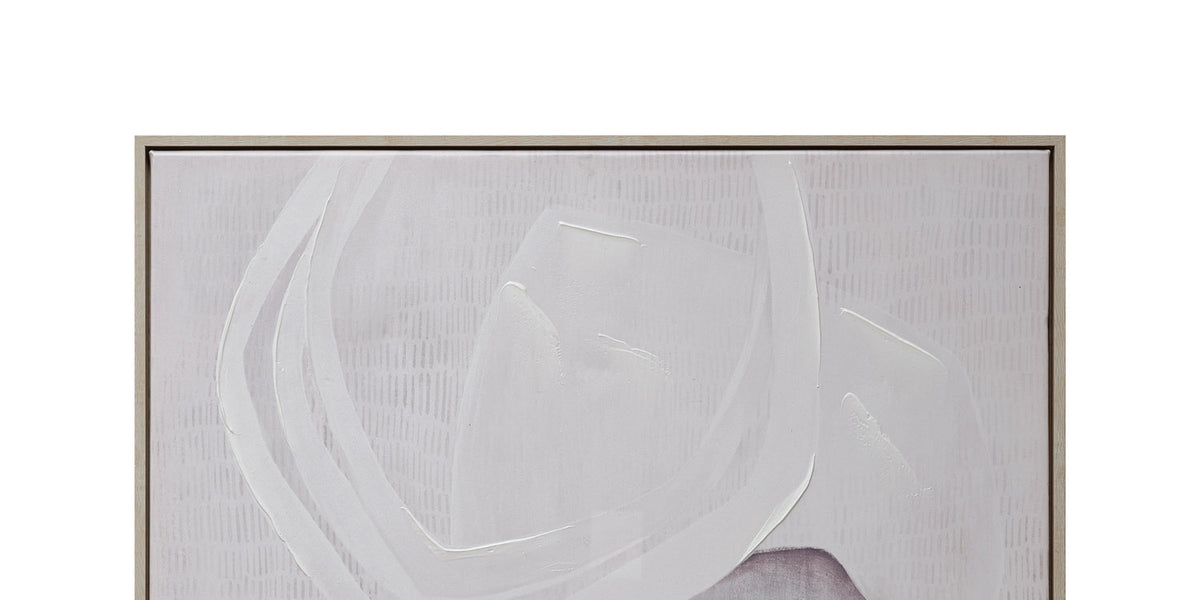 32x32 Wood Framed Abstract Canvas Art – Linen & Clove