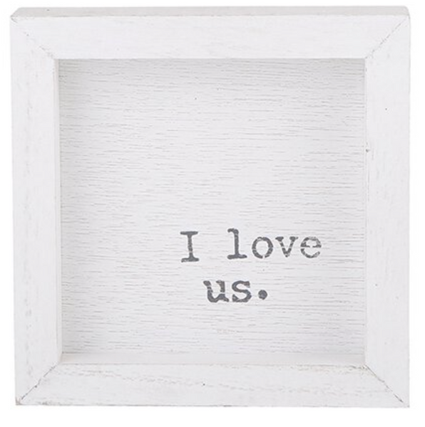 I Love Us Framed Sign – Linen & Clove